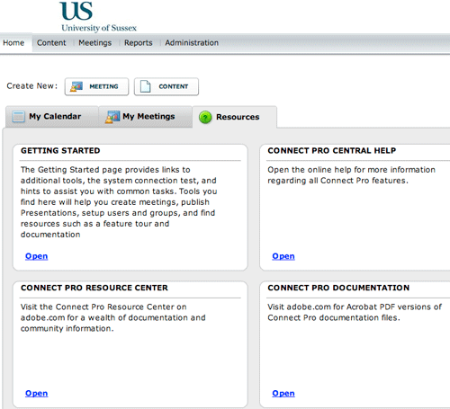 138. Quick start Guide to using AdobeConnect Pro at Sussex : Guide ...